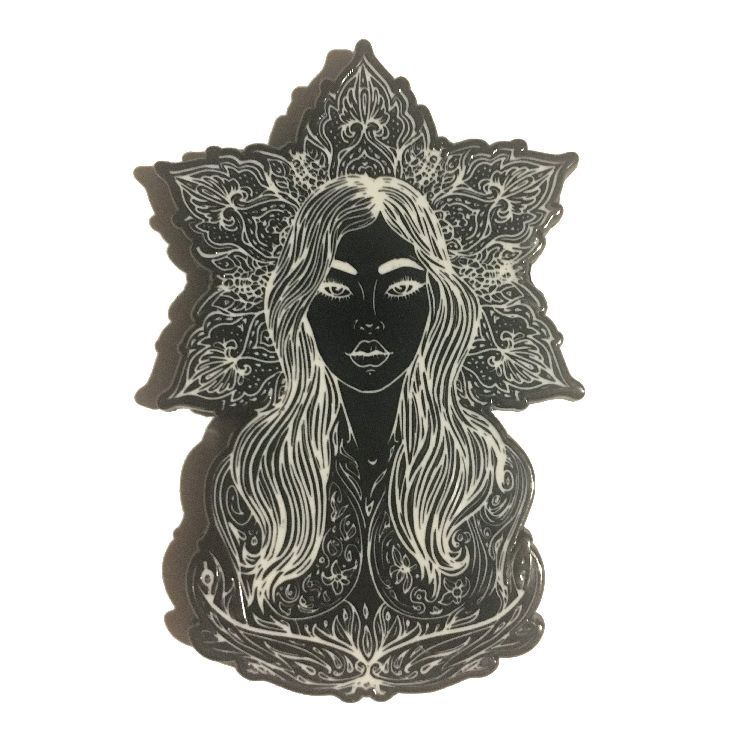 Sexy Girl Semi Nude Sexy Enamel Pin Flower Tattoo Art Line Etsy