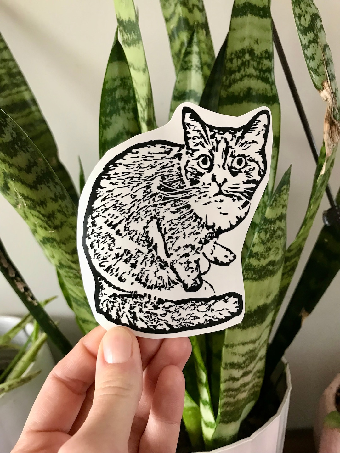 Custom Cat Portrait Stickers | Homemade Stickers | Personalized Unique ...