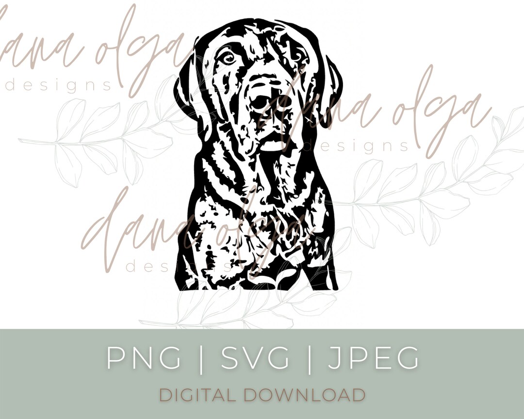Chocolate Labrador Retriever SVG, PNG, JPG Design File Digital Download ...