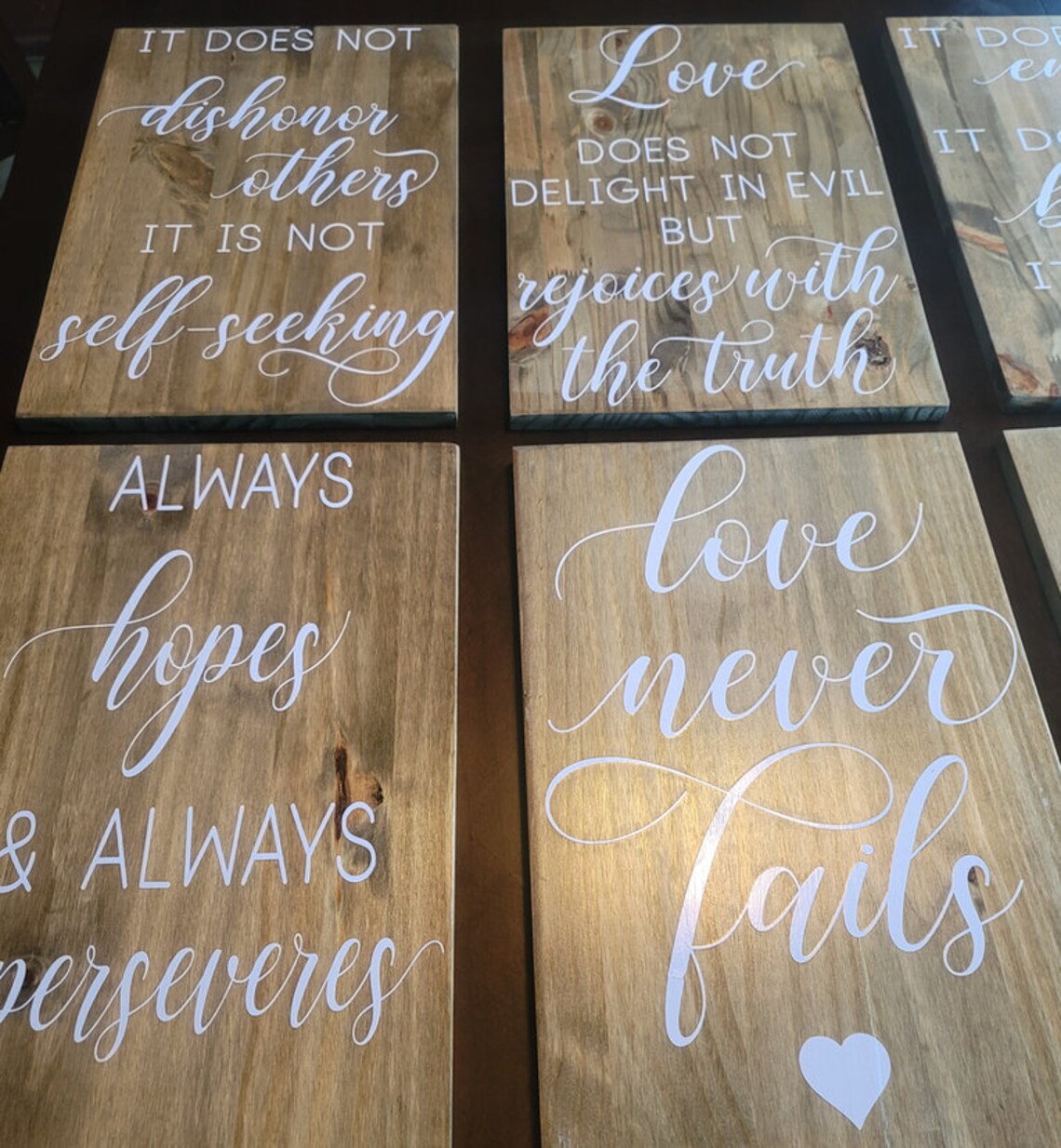 Set of 8 Wedding Aisle Signs Wedding Aisle Décor Love is Patient, Love ...