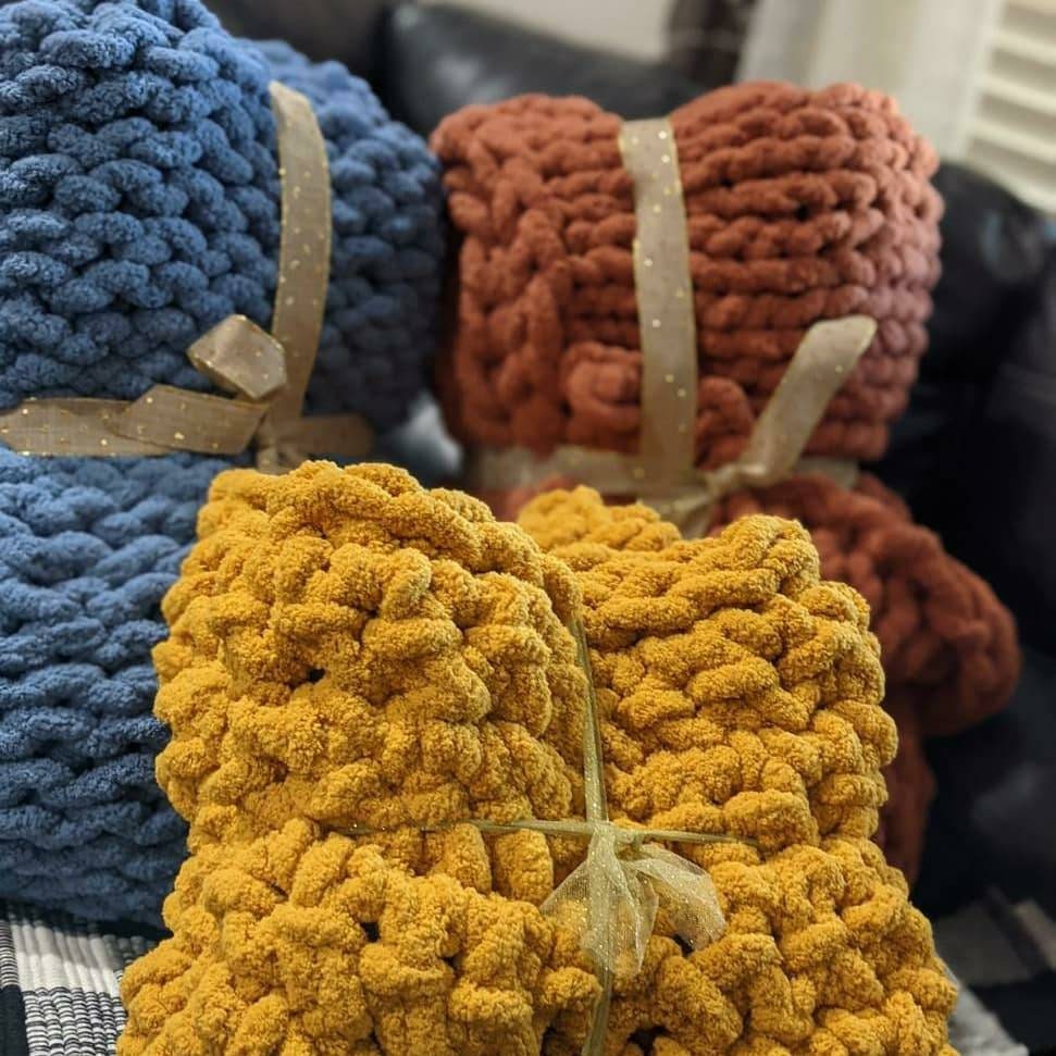 Jumbo Chenille Blanket - Etsy