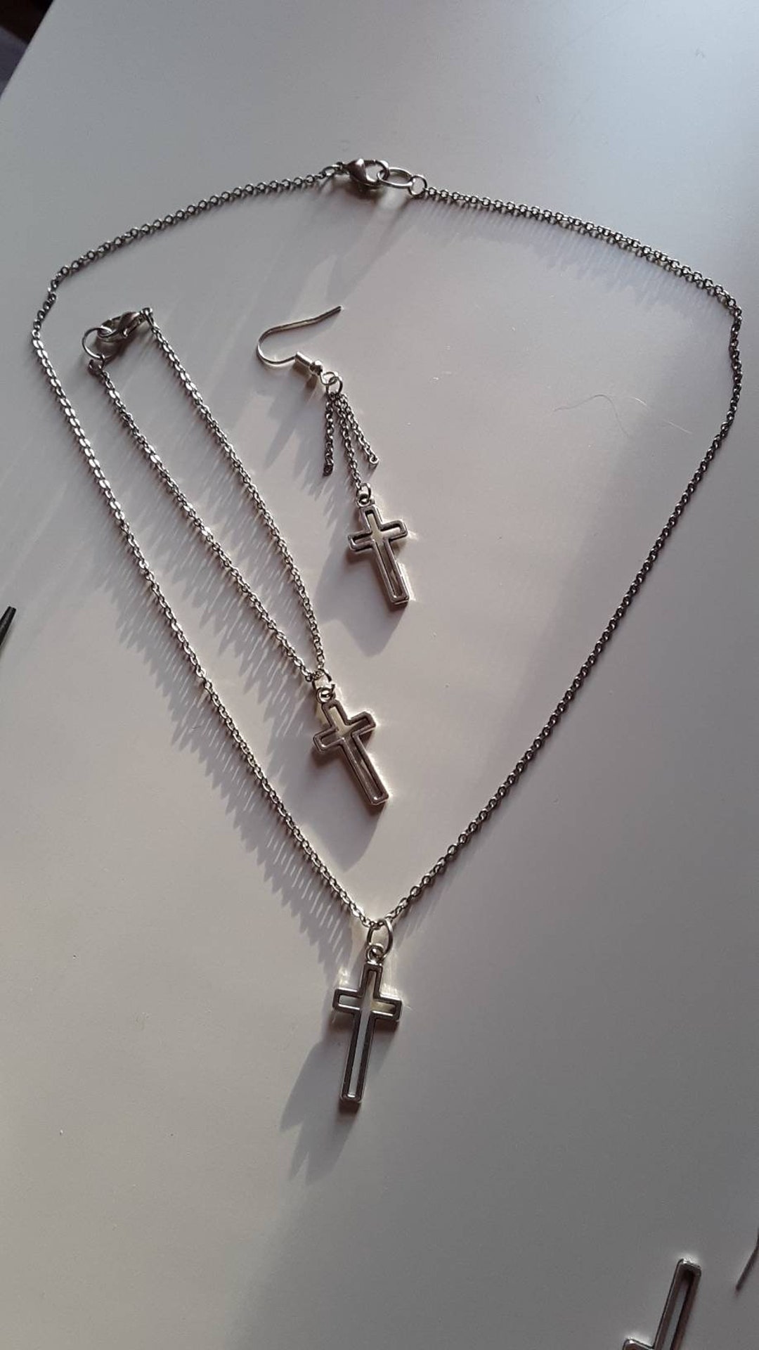 Cross Jewelry Set - Etsy