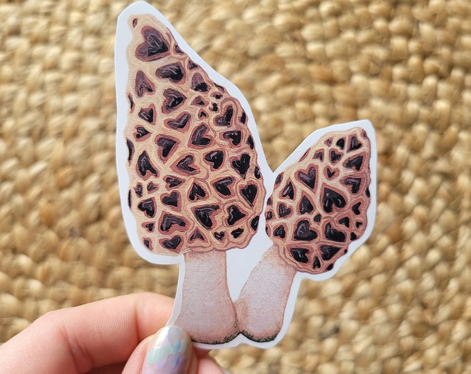 Morel Mushroom Sticker | Mushroom Sticker | Morel Sticker | Waterproof ...