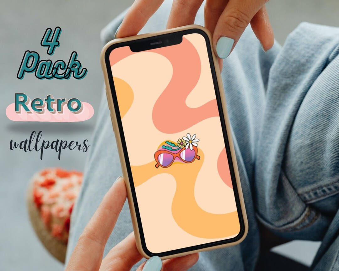 Retro Cool Phone Wallpaper Screensaver Retro Groovy - Etsy