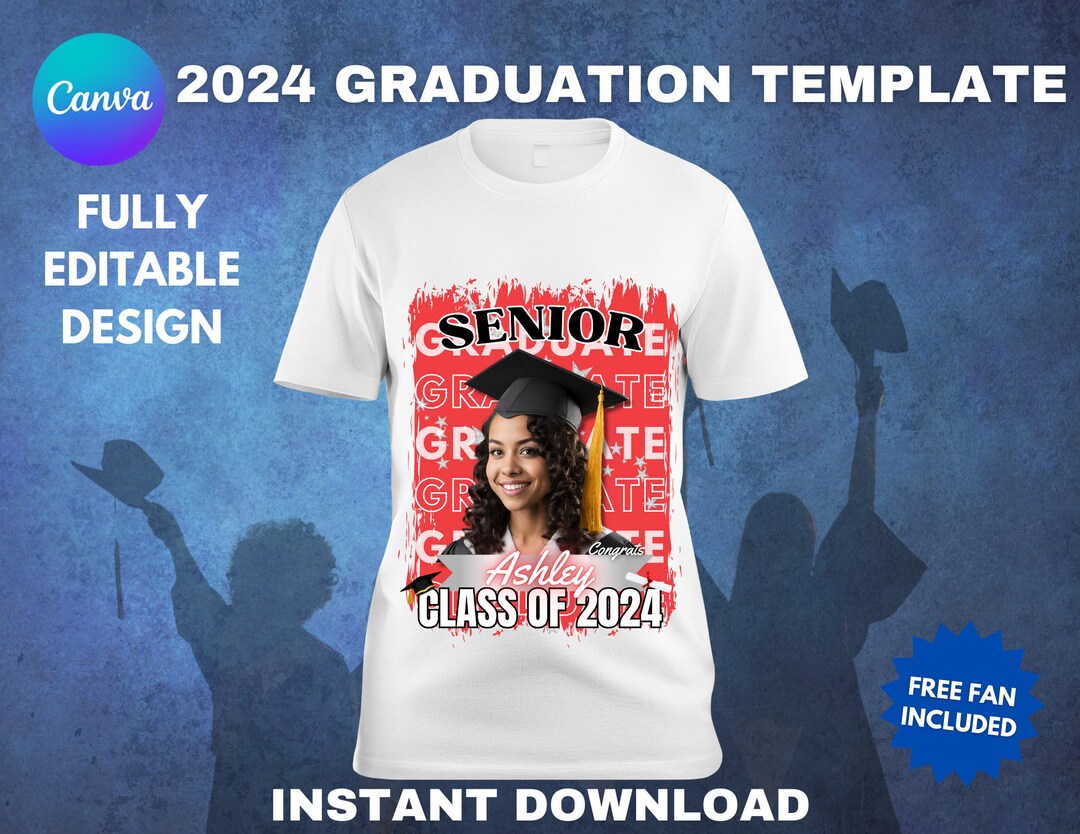 Graduation Template, Digital Download, T-shirt Design, Grad Template ...