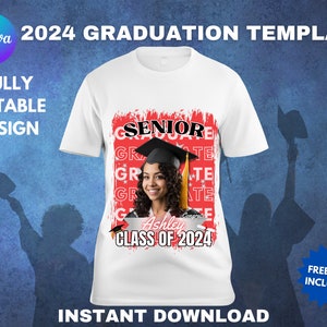 Graduation Template, Digital Download, T-shirt Design, Grad Template ...