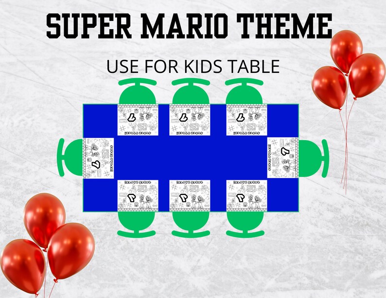 Super Mario Bros Custom Activity Sheet | Mario Birthday Printable ...