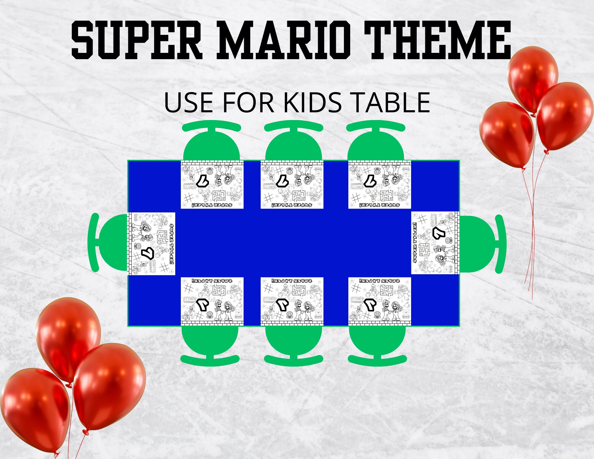Super Mario Bros Custom Activity Sheet | Mario Birthday Printable ...