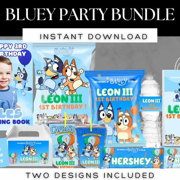 Bluey Party Boxes Template - Etsy