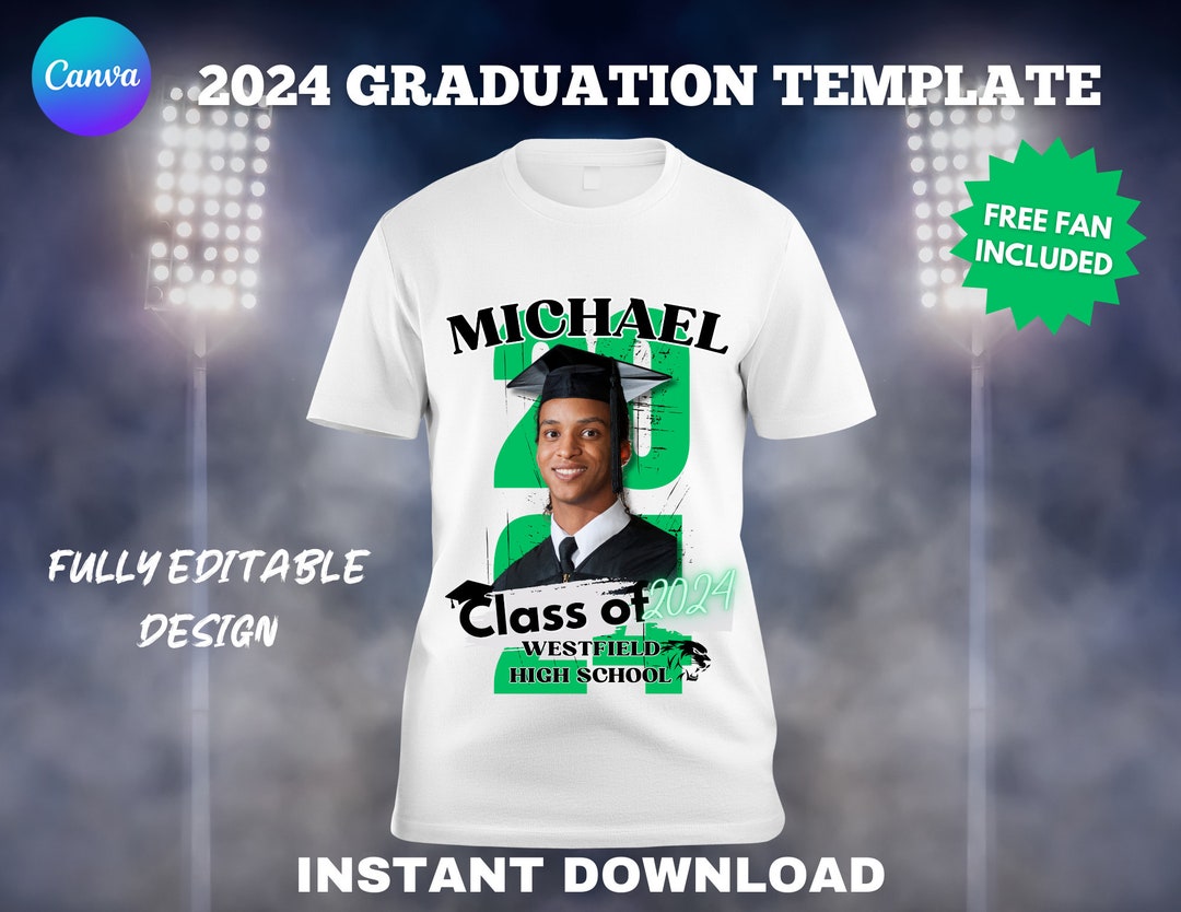Graduation Template, Digital Download, T-shirt Design, Grad Template ...