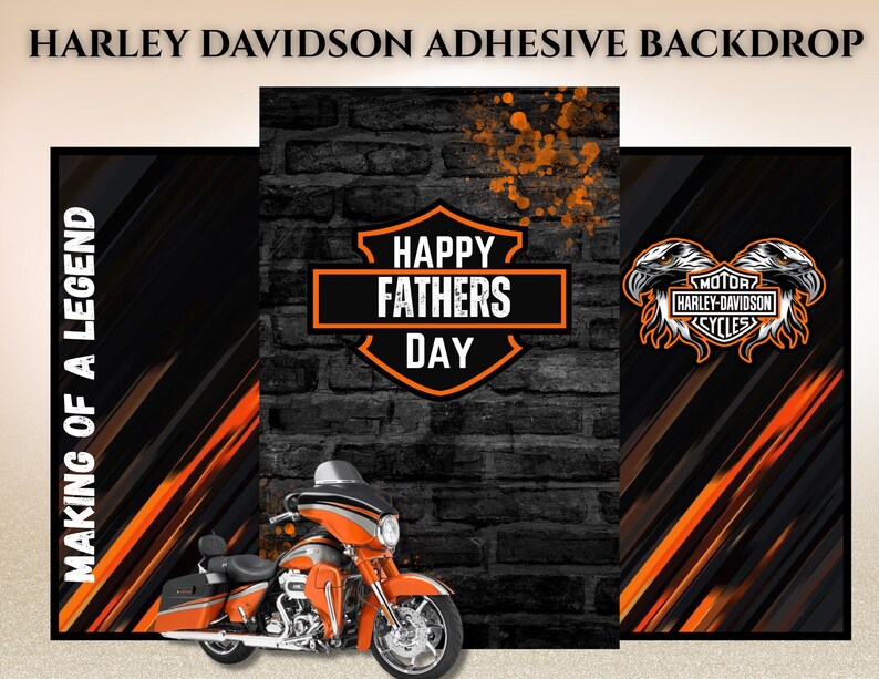 Custom Arch Backdrop Sticker, Personalized Arch Decal, Harley Davidson ...