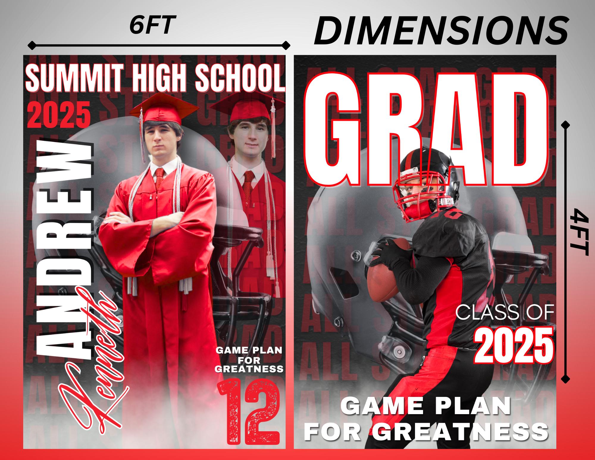 Football-themed 2025 Graduation, Sports Theme, 2025 Grad, Gradseason ...