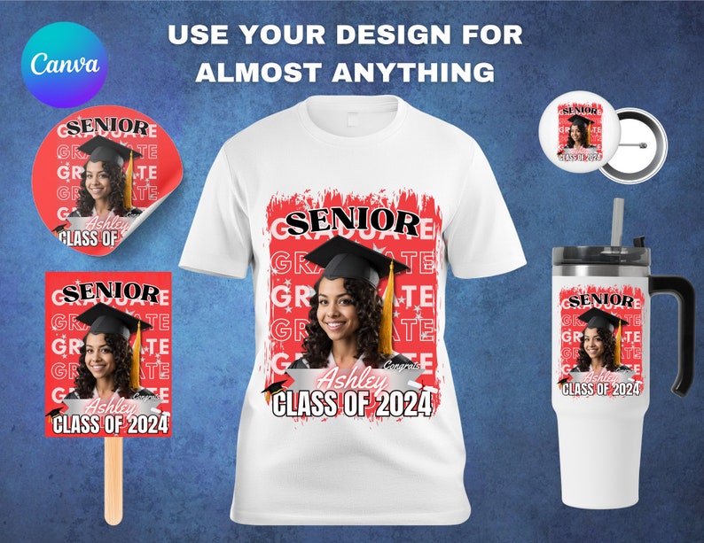 Graduation Template, Digital Download, T-shirt Design, Grad Template ...