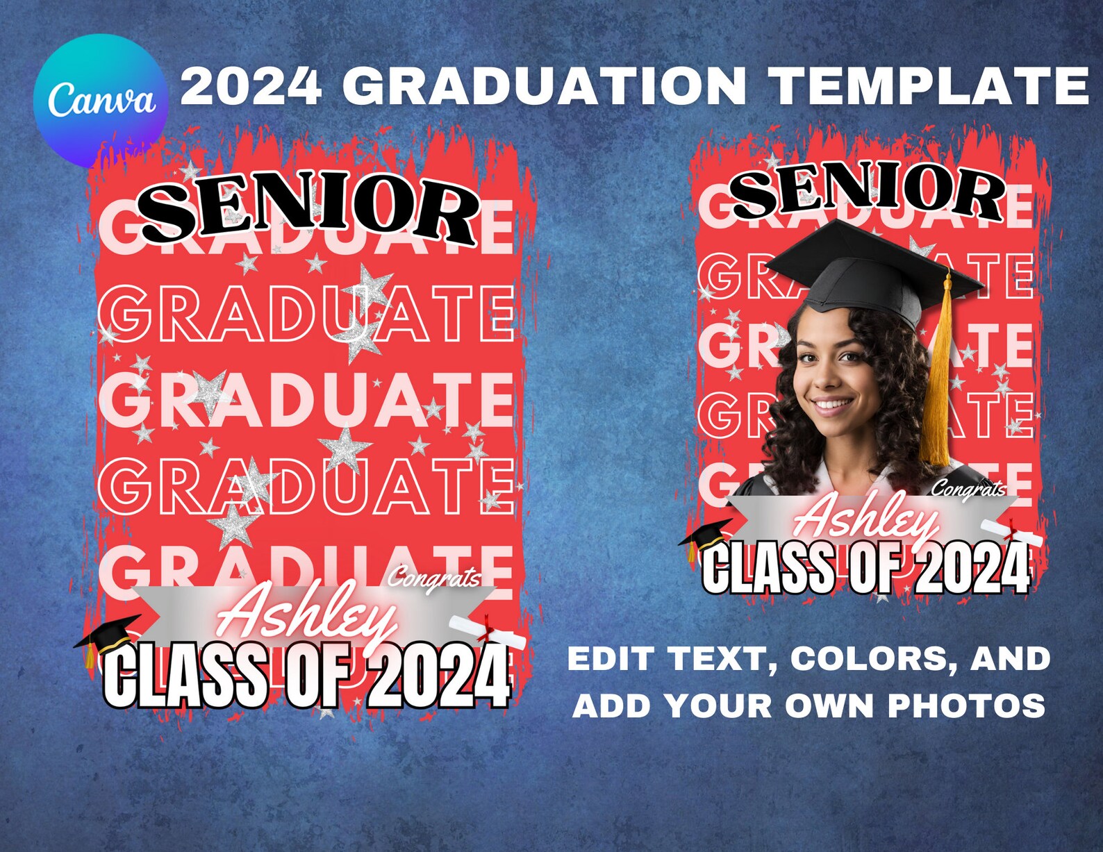 Graduation Template, Digital Download, T-shirt Design, Grad Template ...