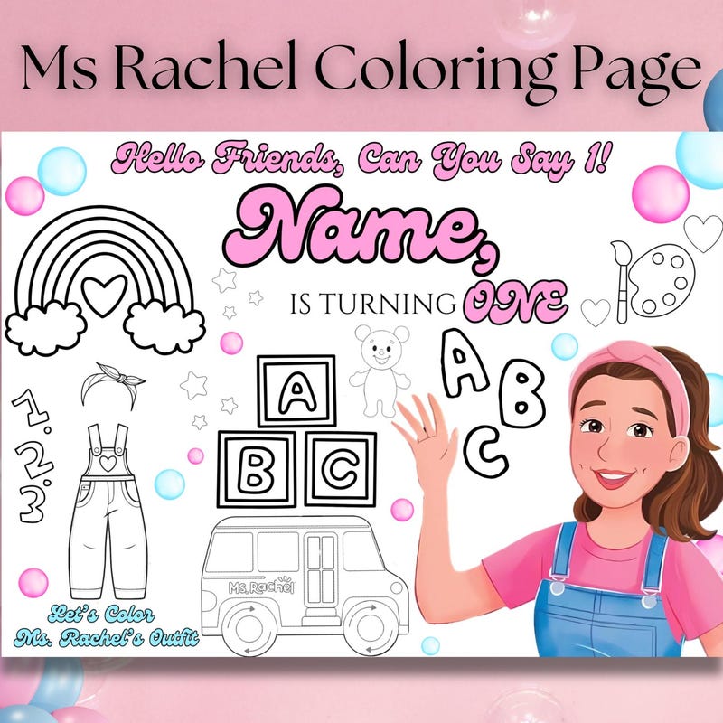 Ms Rachel Coloring Page - Etsy