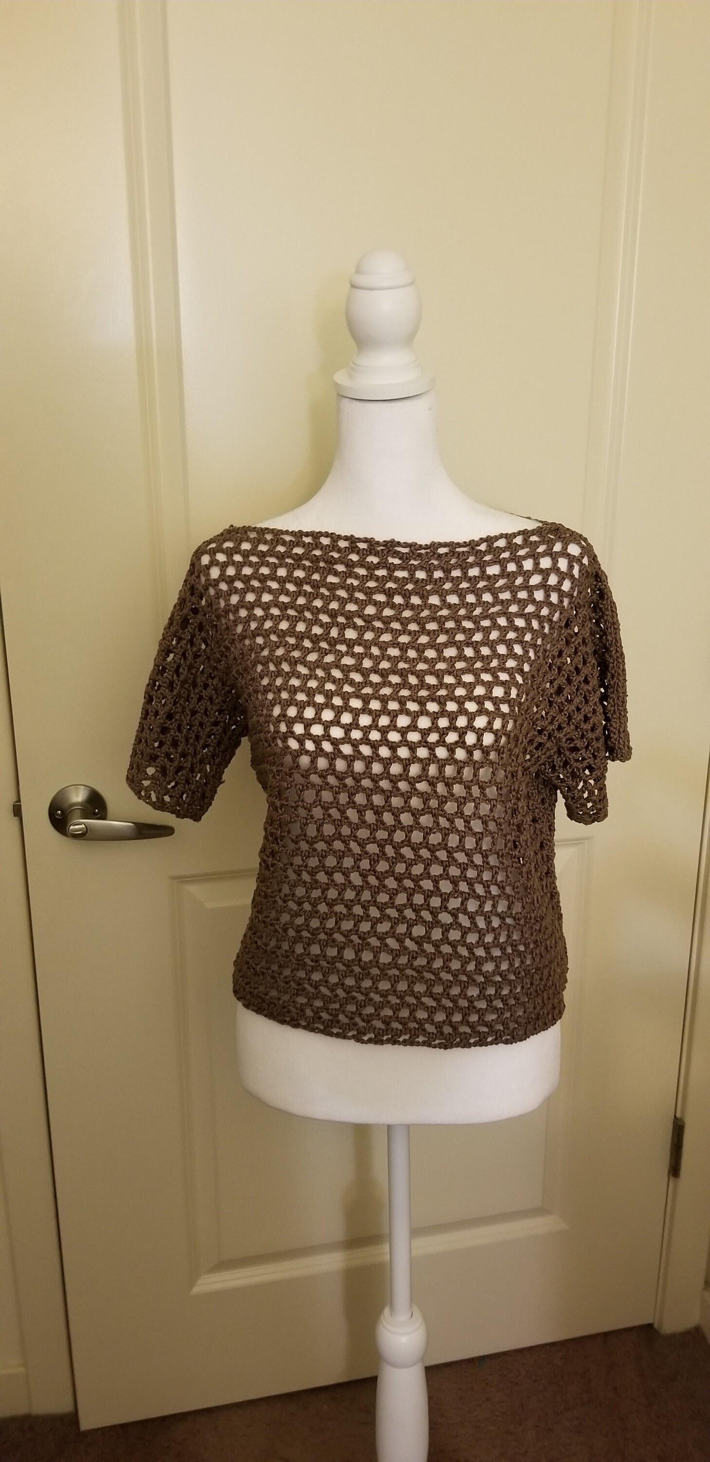 Crochet Women's Mesh Tee - Etsy
