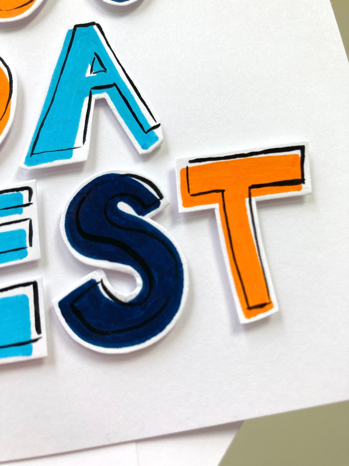 3D Handmade You Da Best Card Hand Painted You're The Best | Etsy