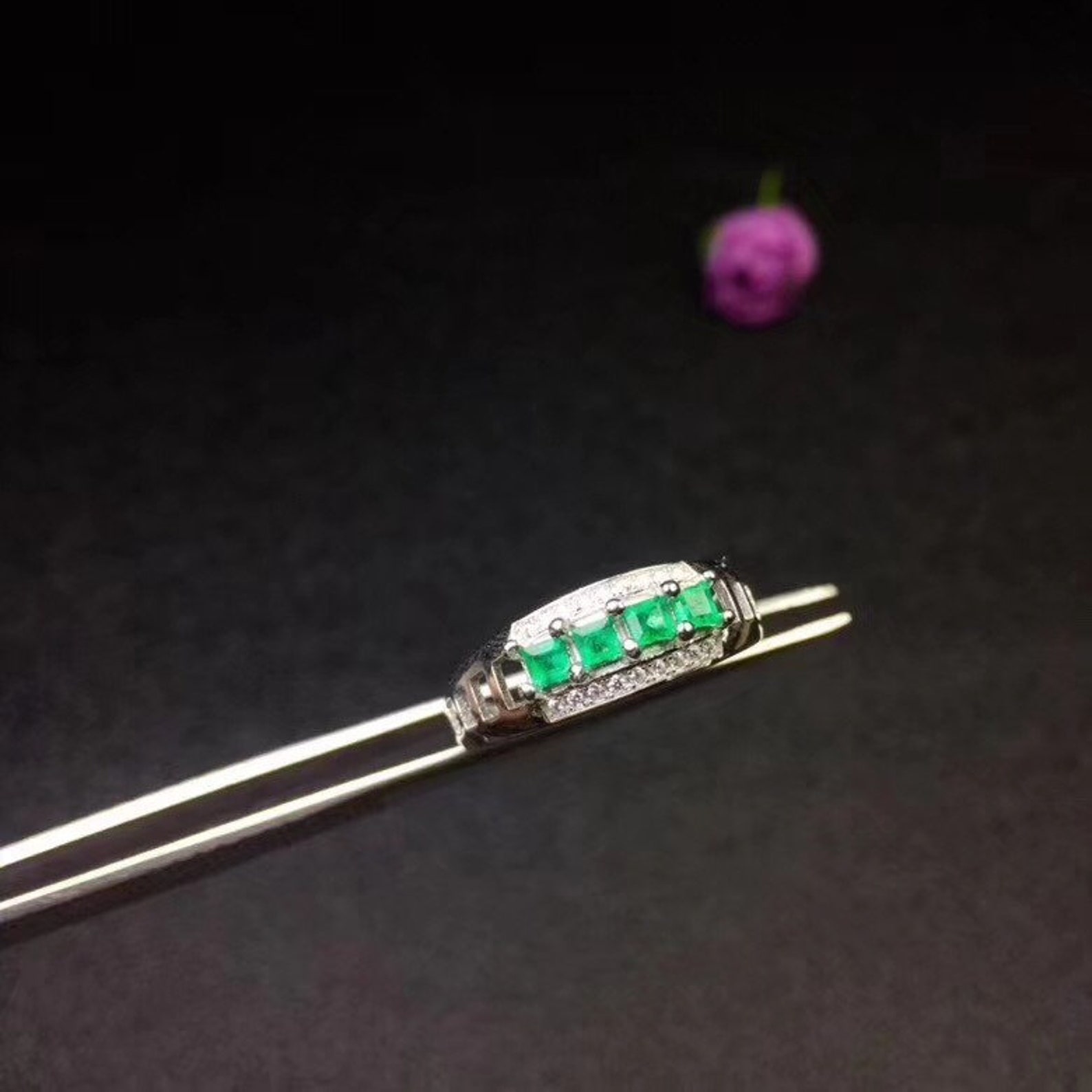 Latest Emerald Engagement Ring Statement Ring Promise Ring - Etsy