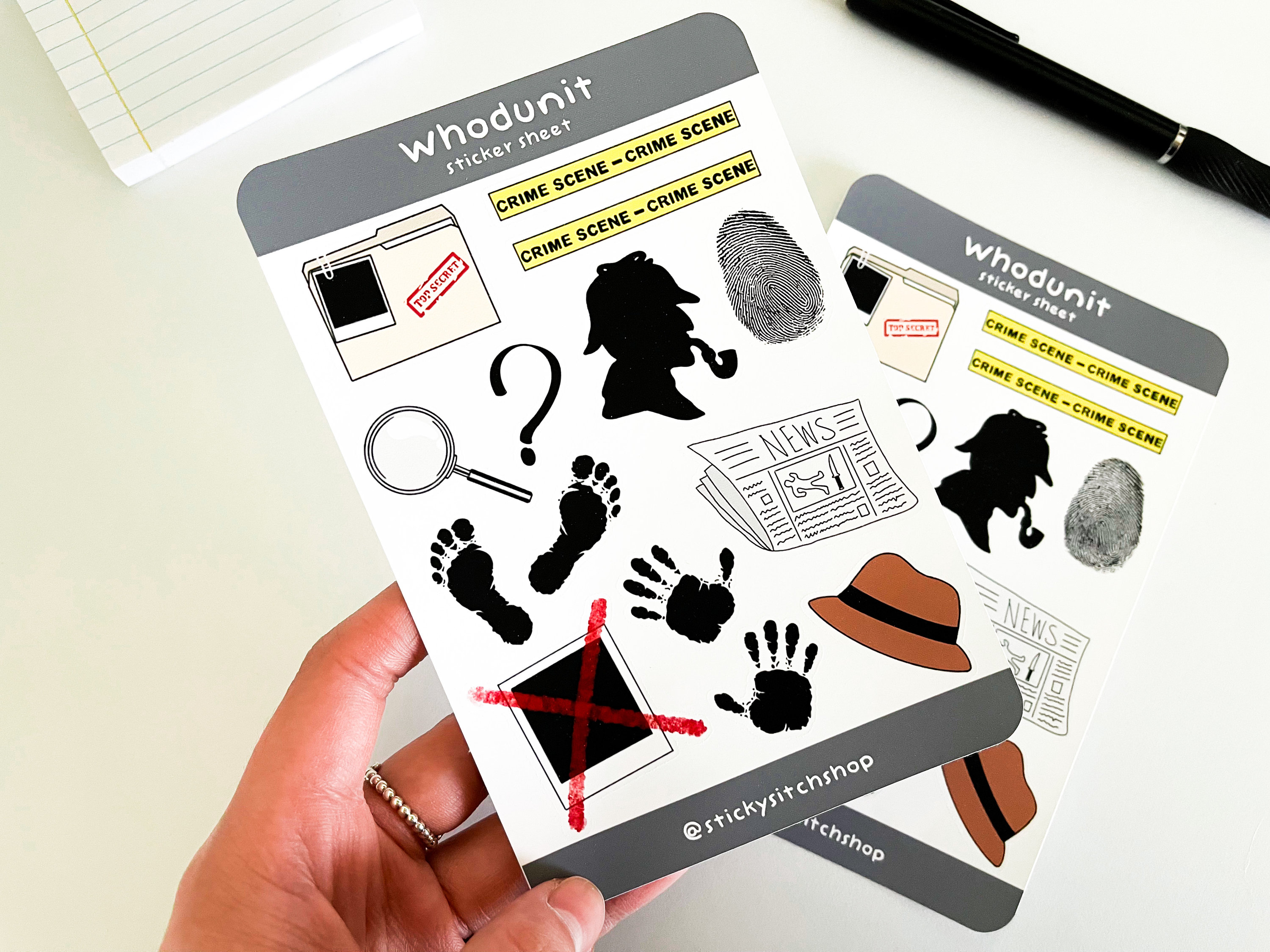 Whodunit Sticker Sheet Mystery Sticker Sheet True Crime - Etsy