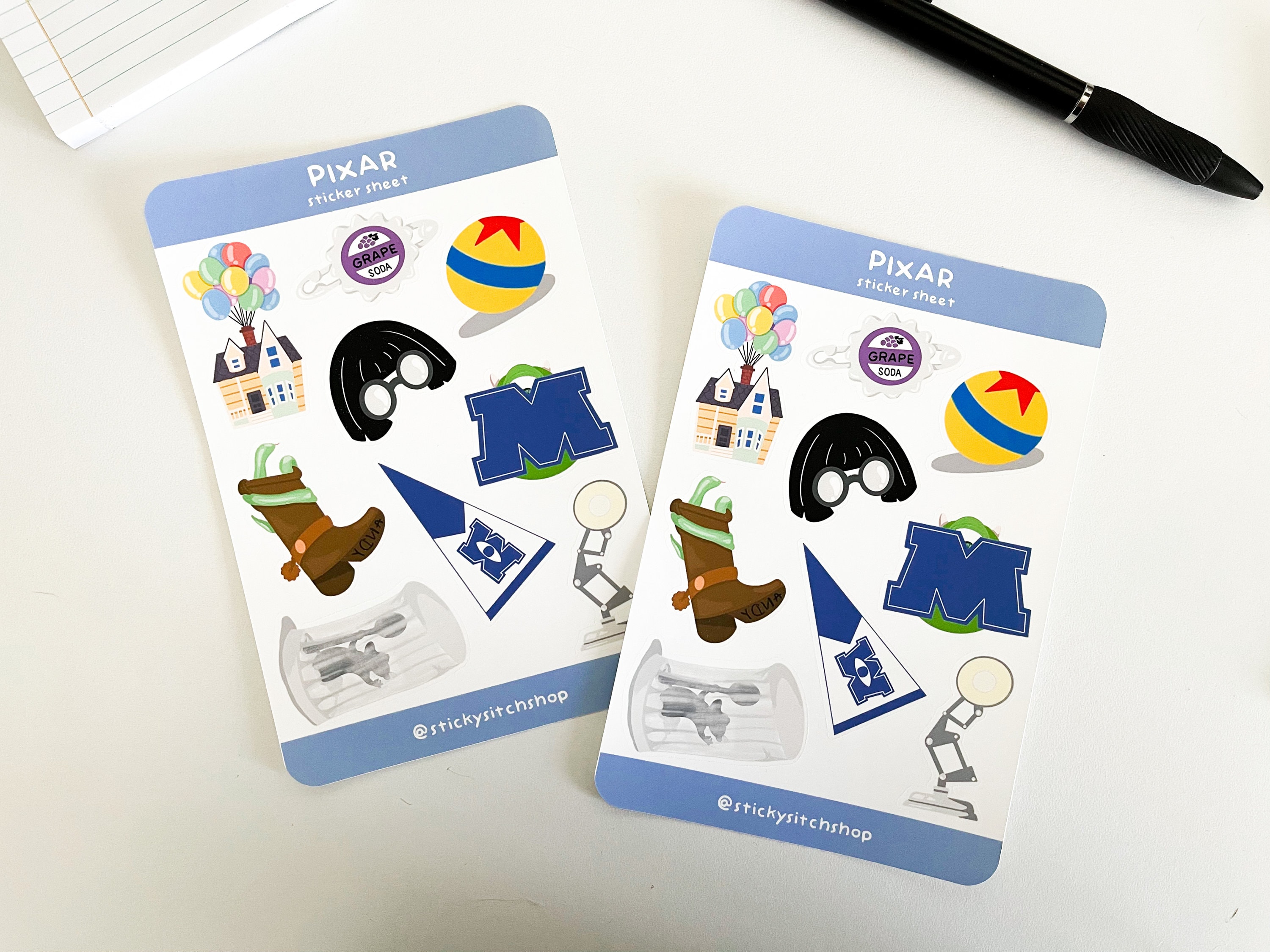 Pixar Sticker Sheet Disney Sticker Sheet Planner Sticker | Etsy