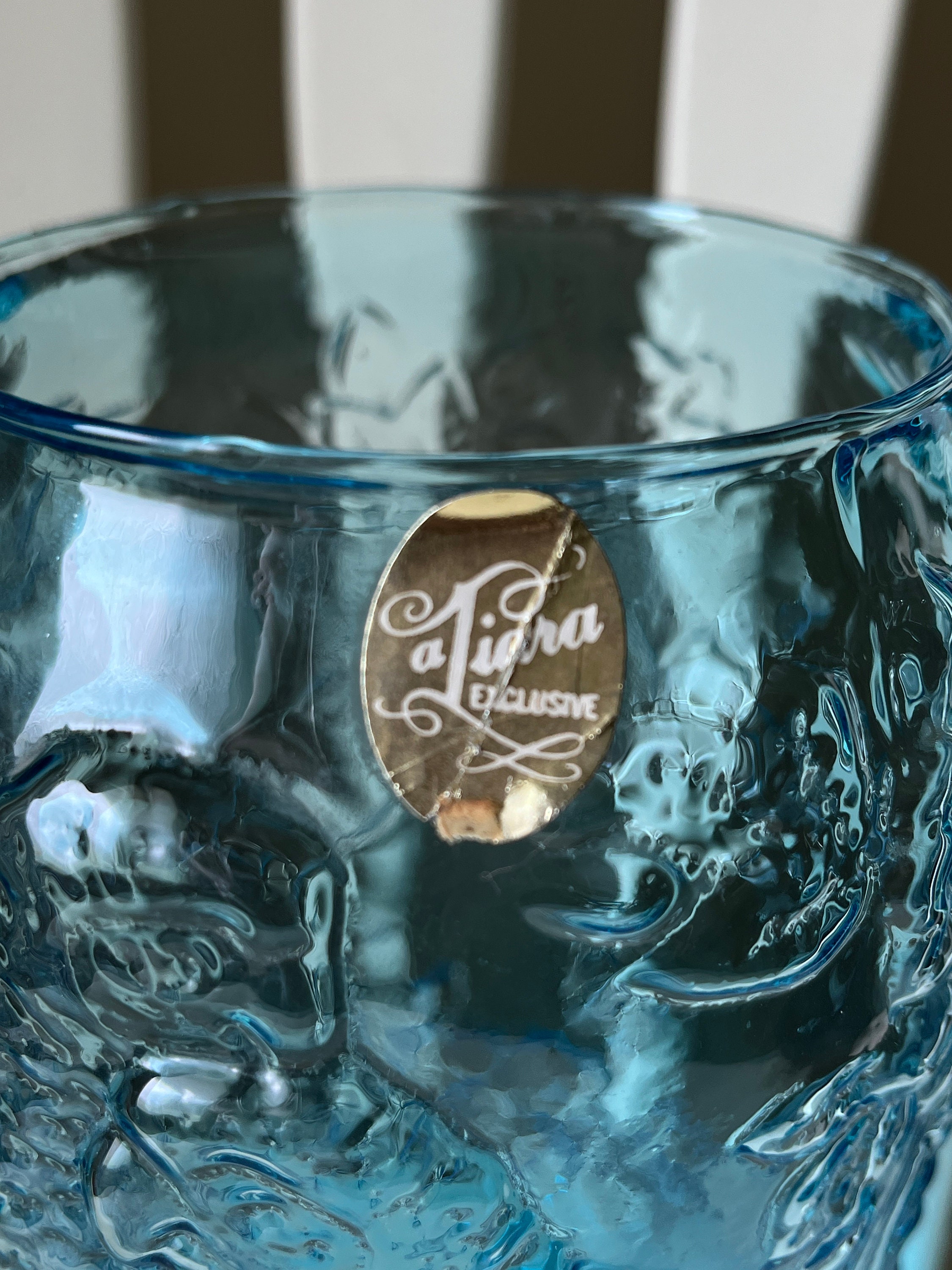 Blue Glass Tiara Vase - Etsy