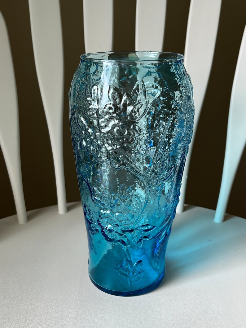 Blue Glass Tiara Vase - Etsy