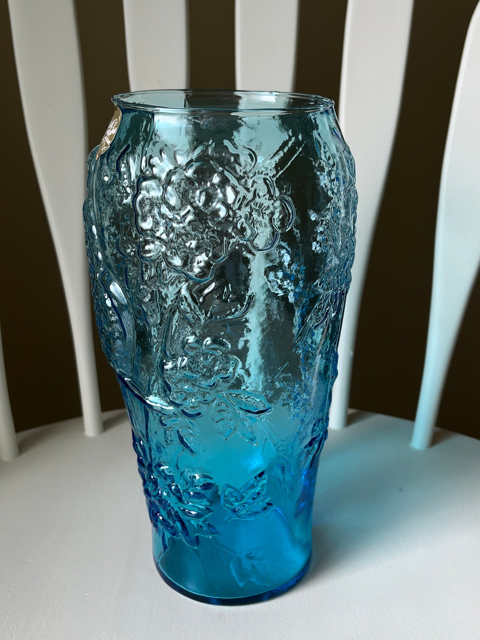 Blue Glass Tiara Vase - Etsy
