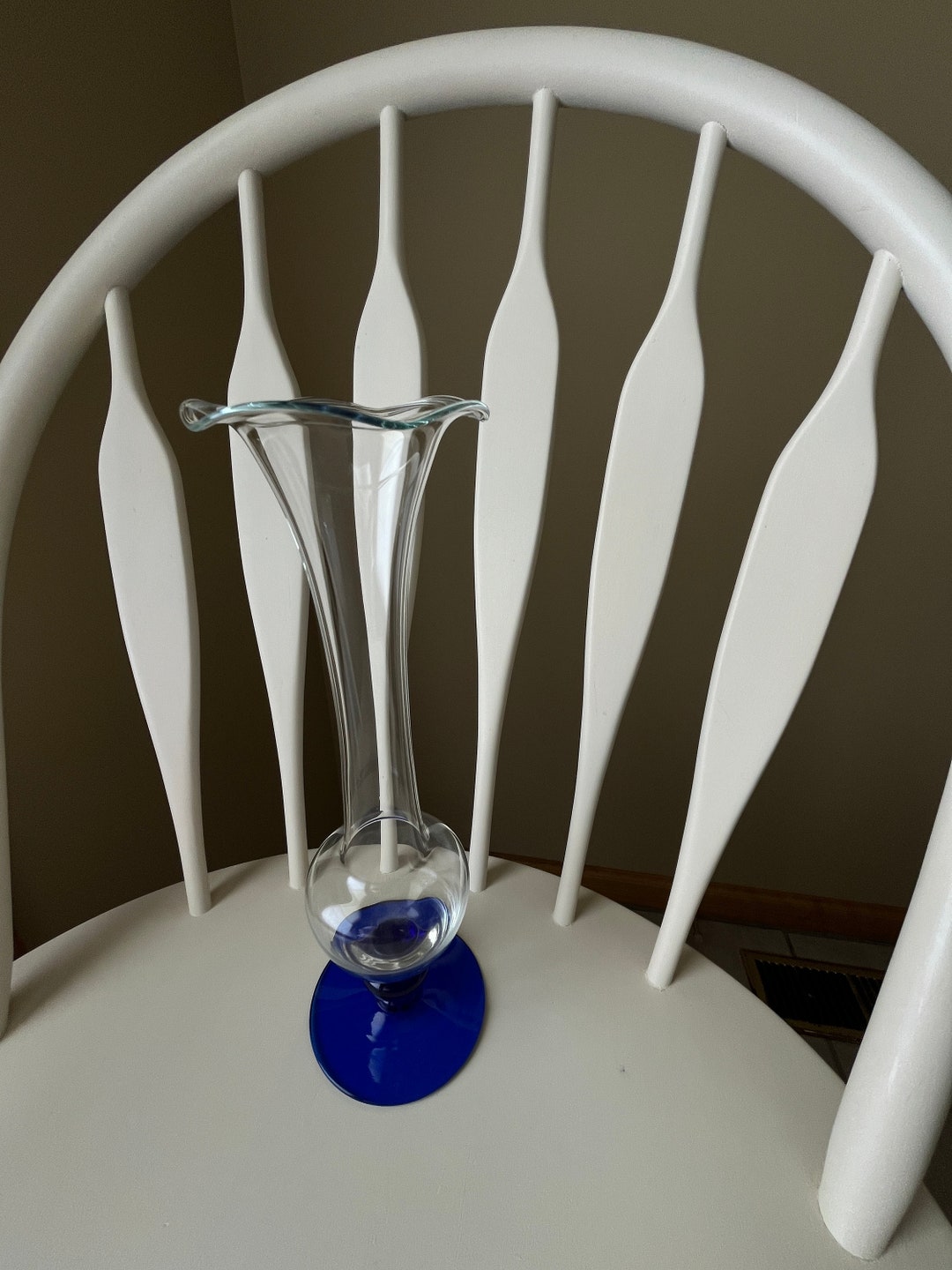 Hand Blown Crystal Vase - Etsy