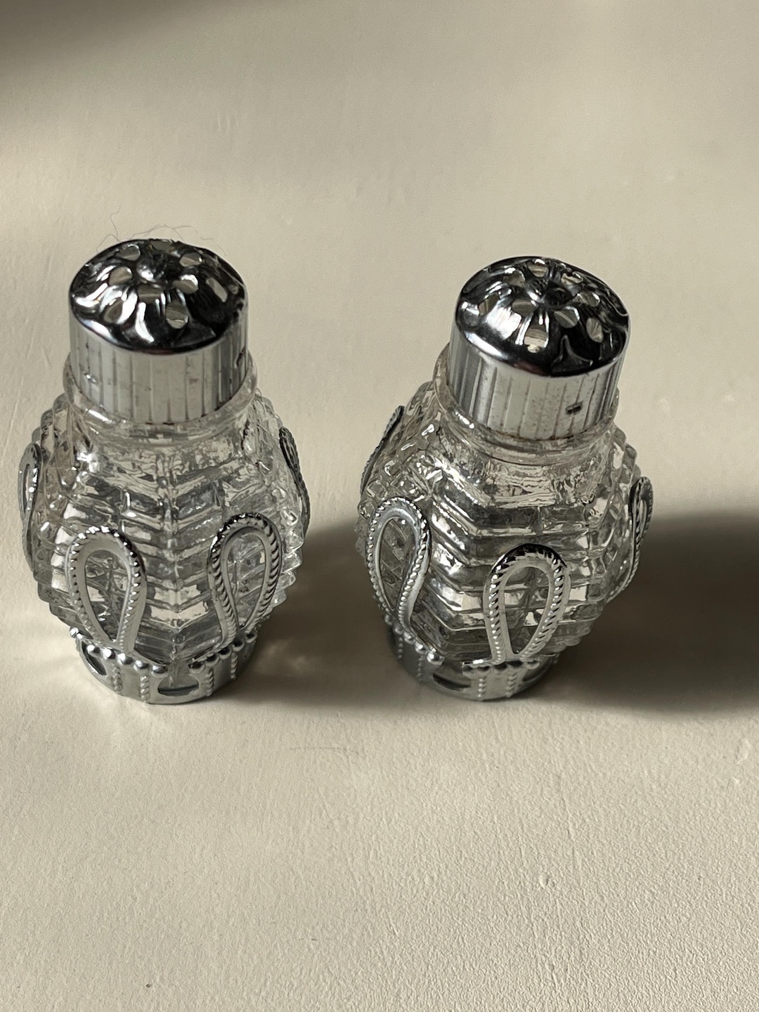 Miniature Glass Salt and Pepper Shakers - Etsy