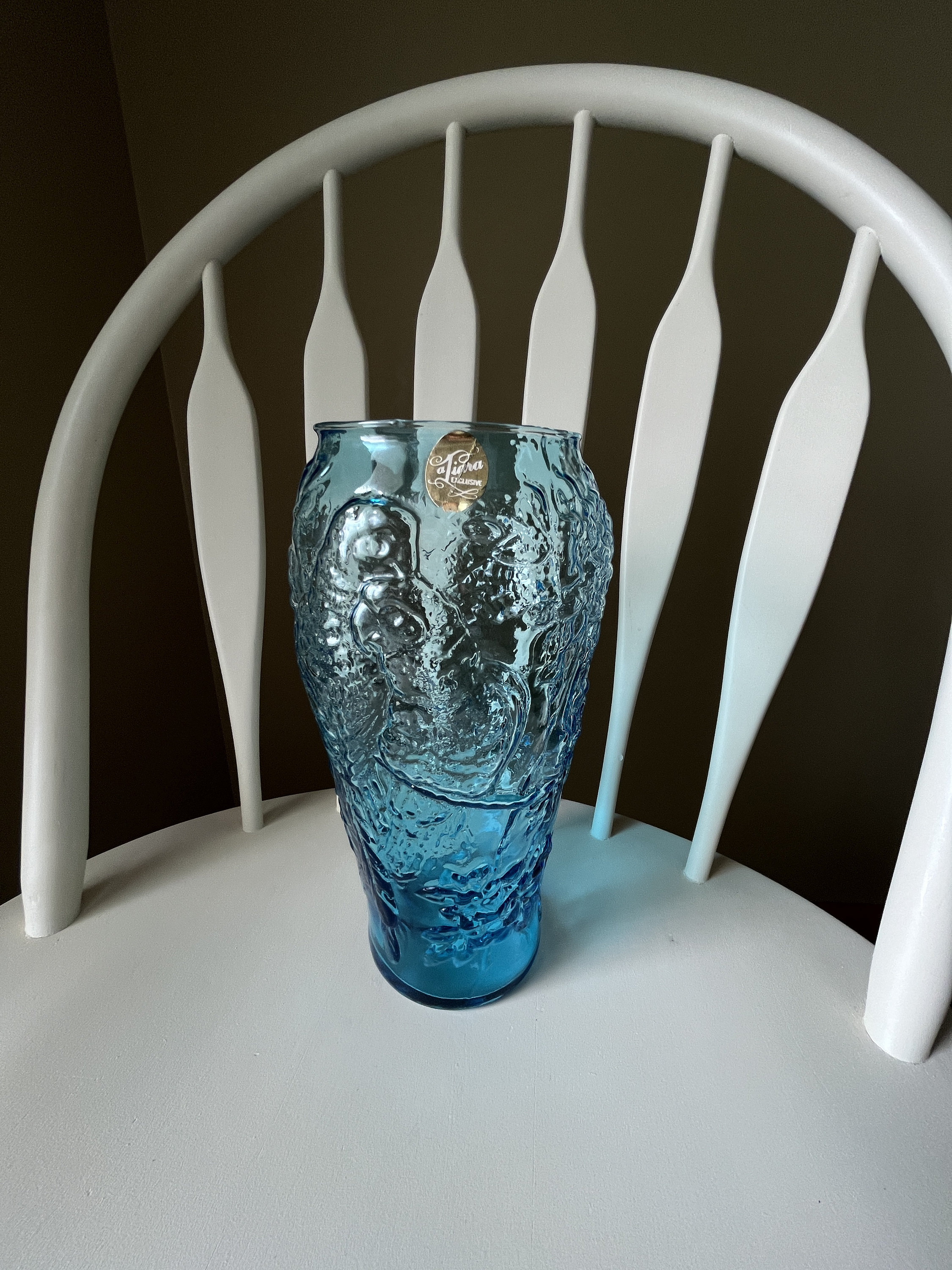 Blue Glass Tiara Vase - Etsy