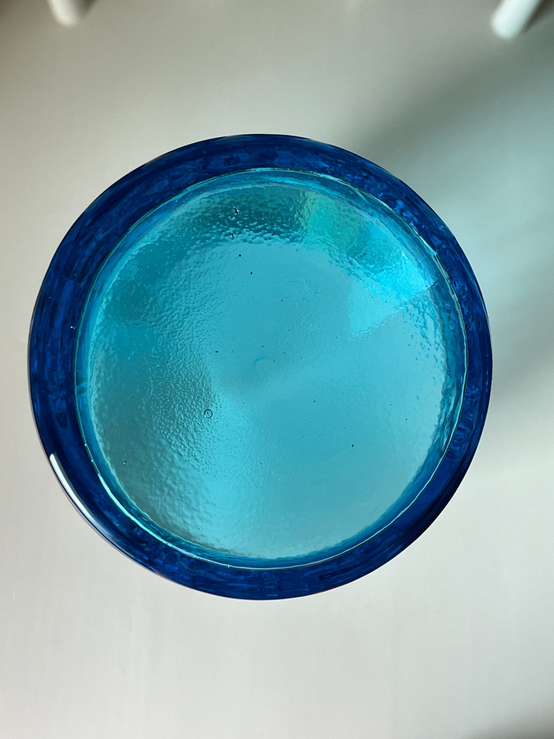 Blue Glass Tiara Vase - Etsy