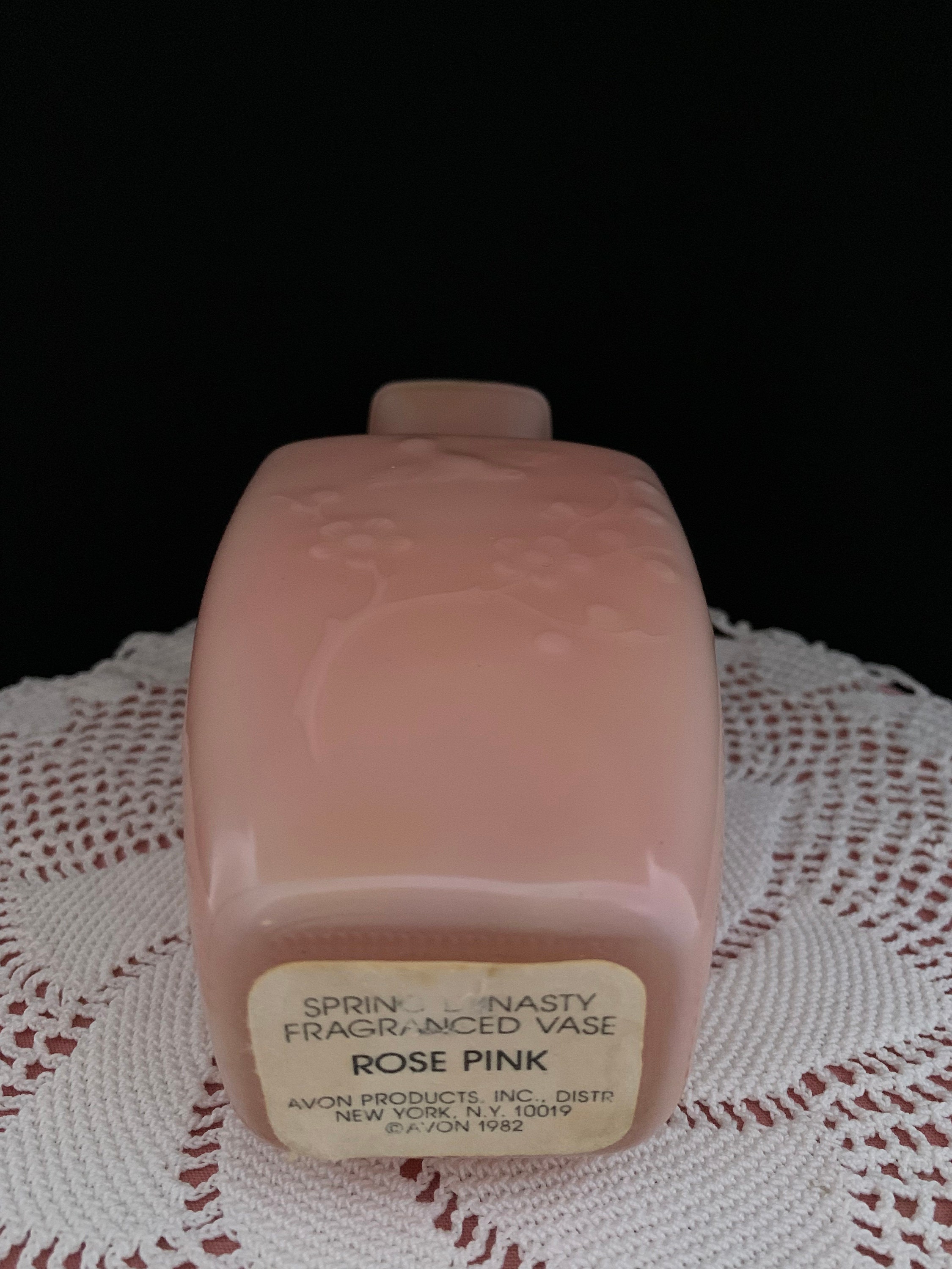 Rose Pink Glass Vase With Embossed Birds - Etsy