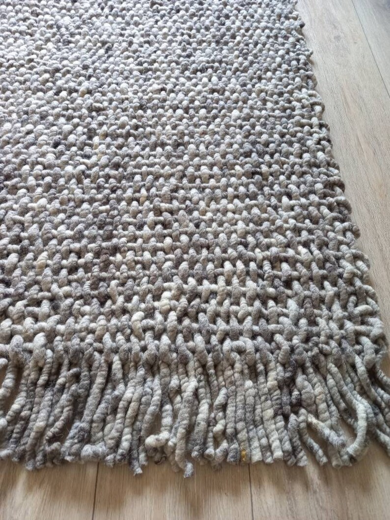 Wool Rug 8x10/ Gray Area Rugs/ Scandinavian Wool Rug/ - Etsy