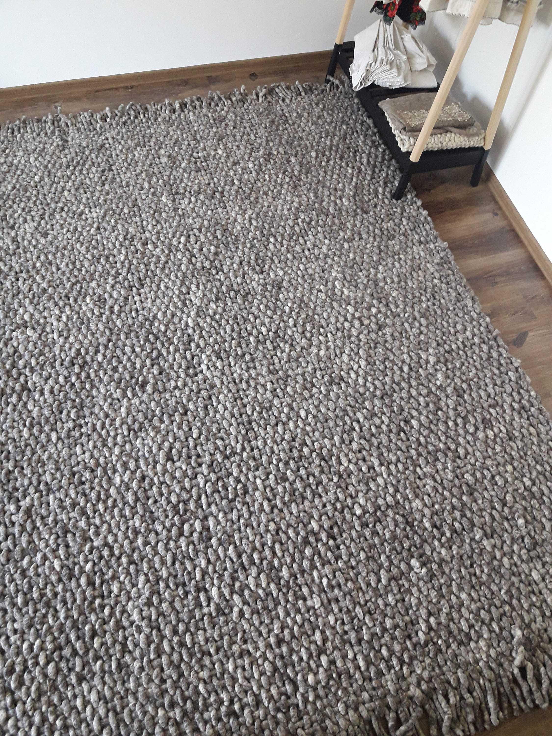 Wool Rug 8x10/ Gray Area Rugs/ Scandinavian Wool Rug/ Handmade/ Living ...