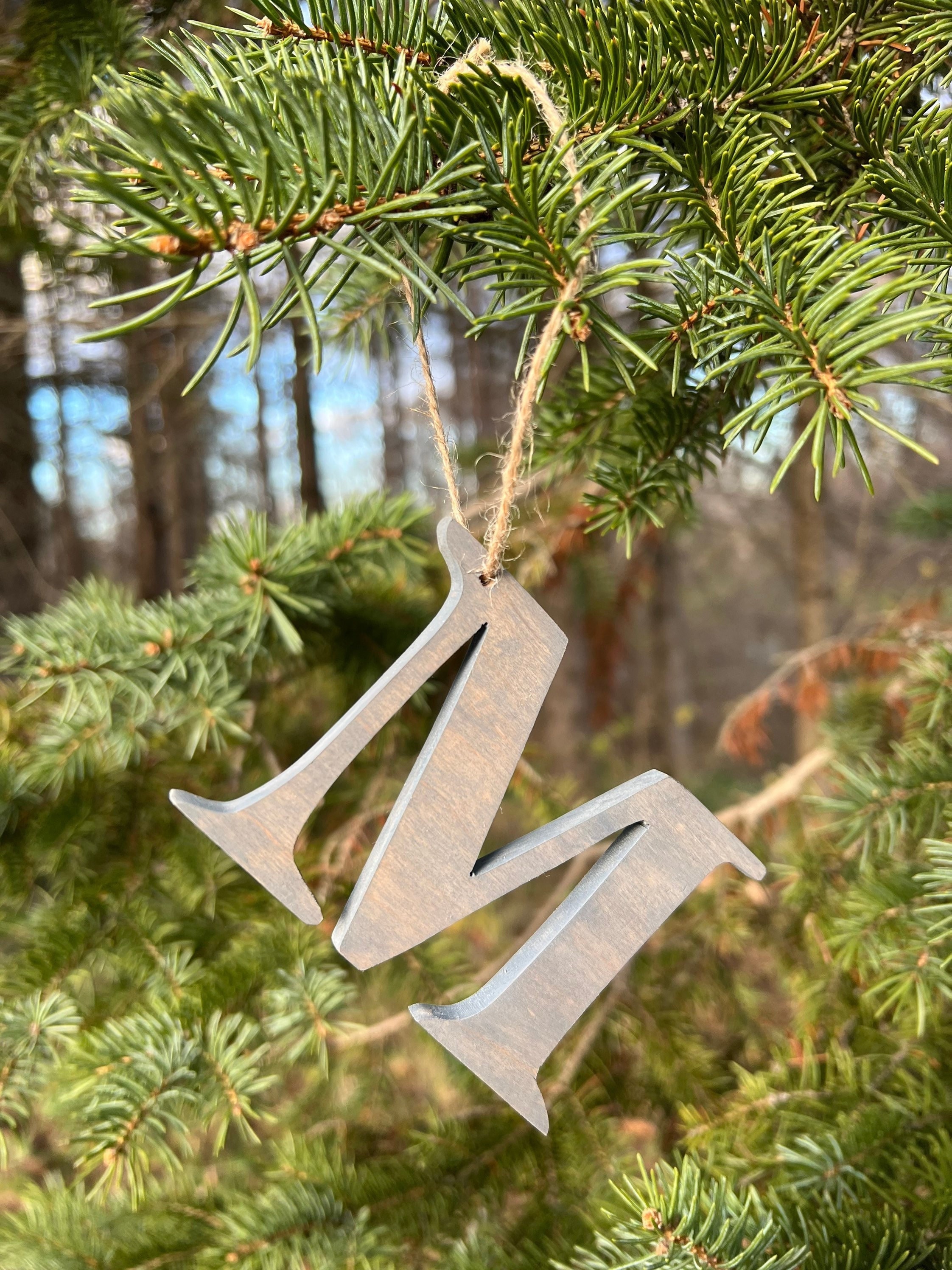 Custom Letter Ornament / Wood Letter Cut Out / Christmas Ornament ...