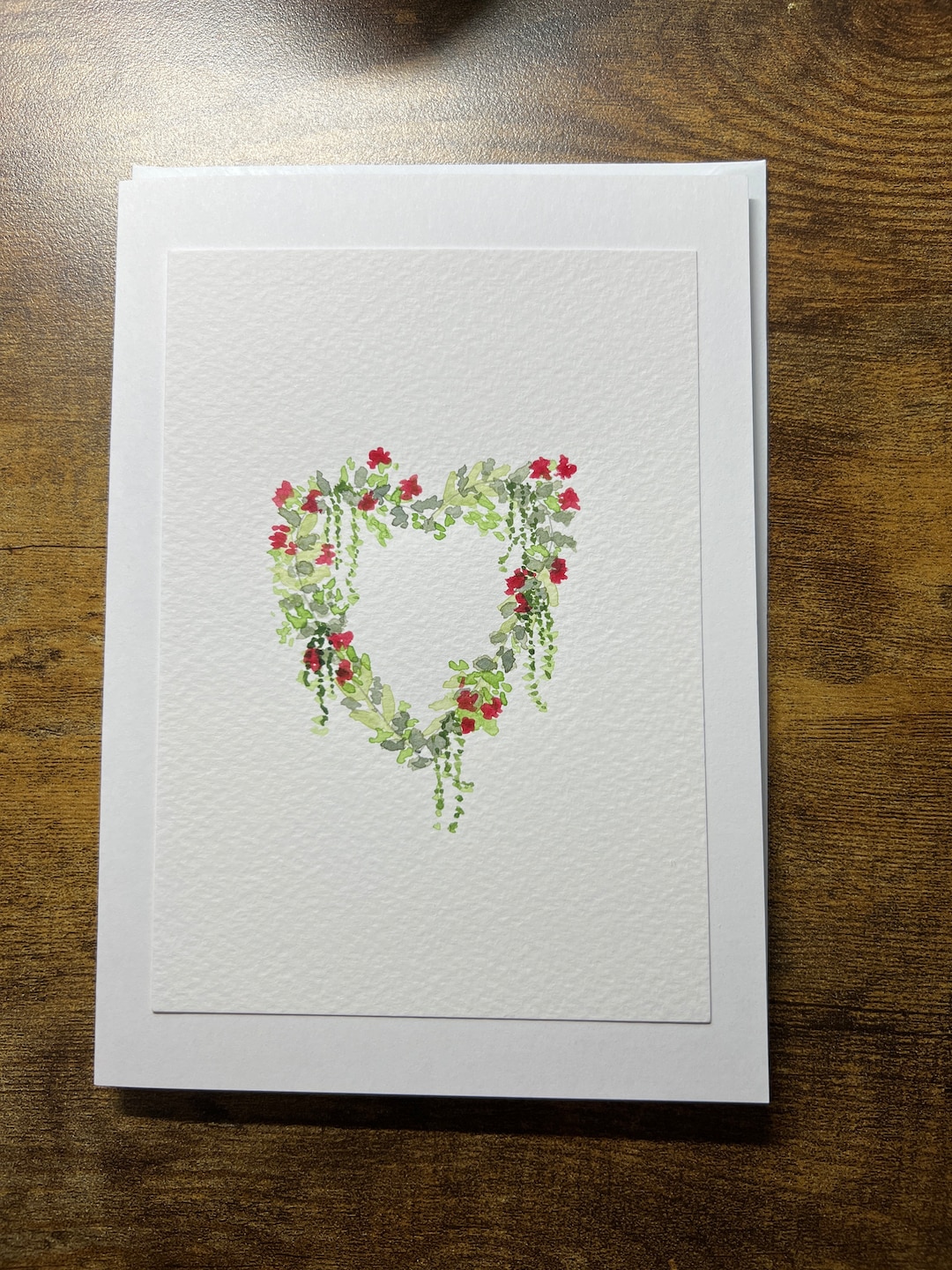 Hand Painted Valentines Card - Etsy UK