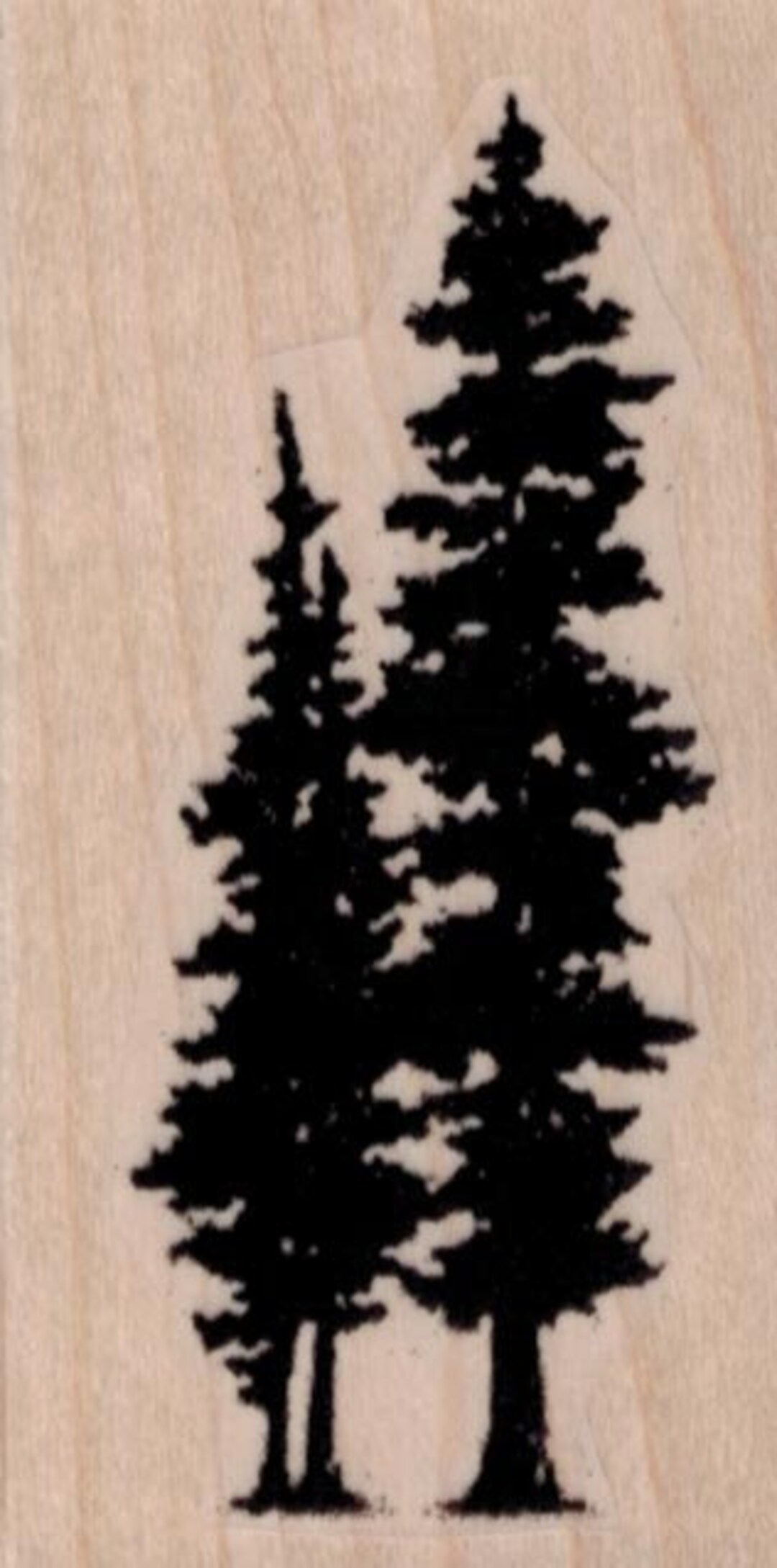 Fir Trees Silhouette Silhouette Rubber Stamp 1 3/4 X 3 1/4 19723/1460 ...