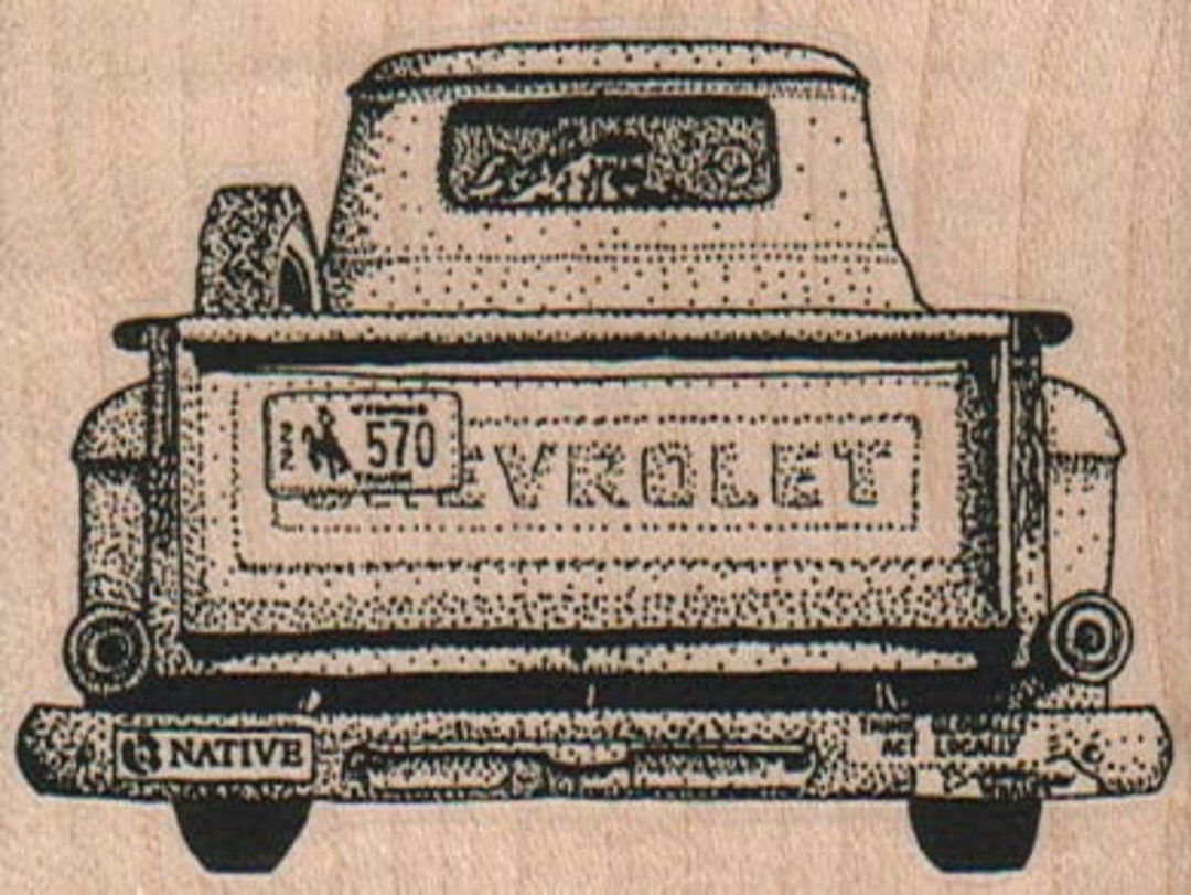 Vintage Chevrolet Pickup Truck Rubber Stamp 2 3/4 X 2 16895/1320E Chevy ...