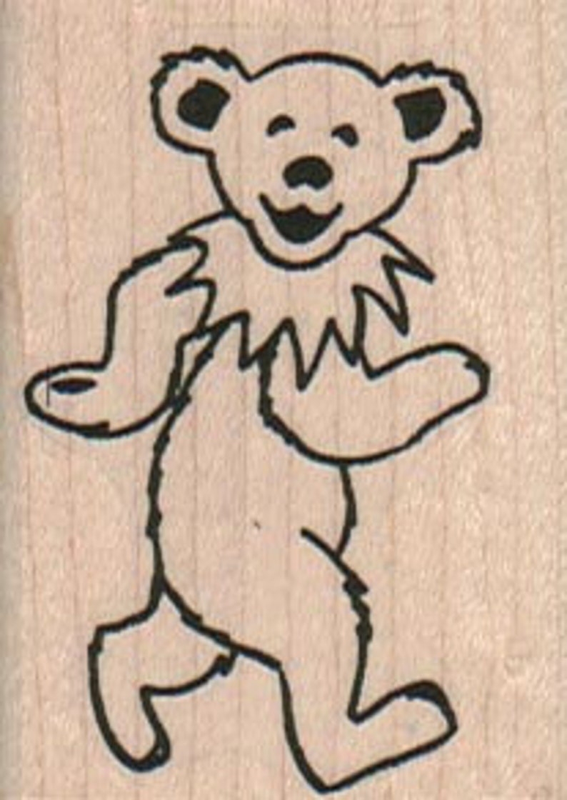 Grateful Dead Bear Walking Rubber Stamp 1 1/2 X 2 (8132/708L) - Etsy