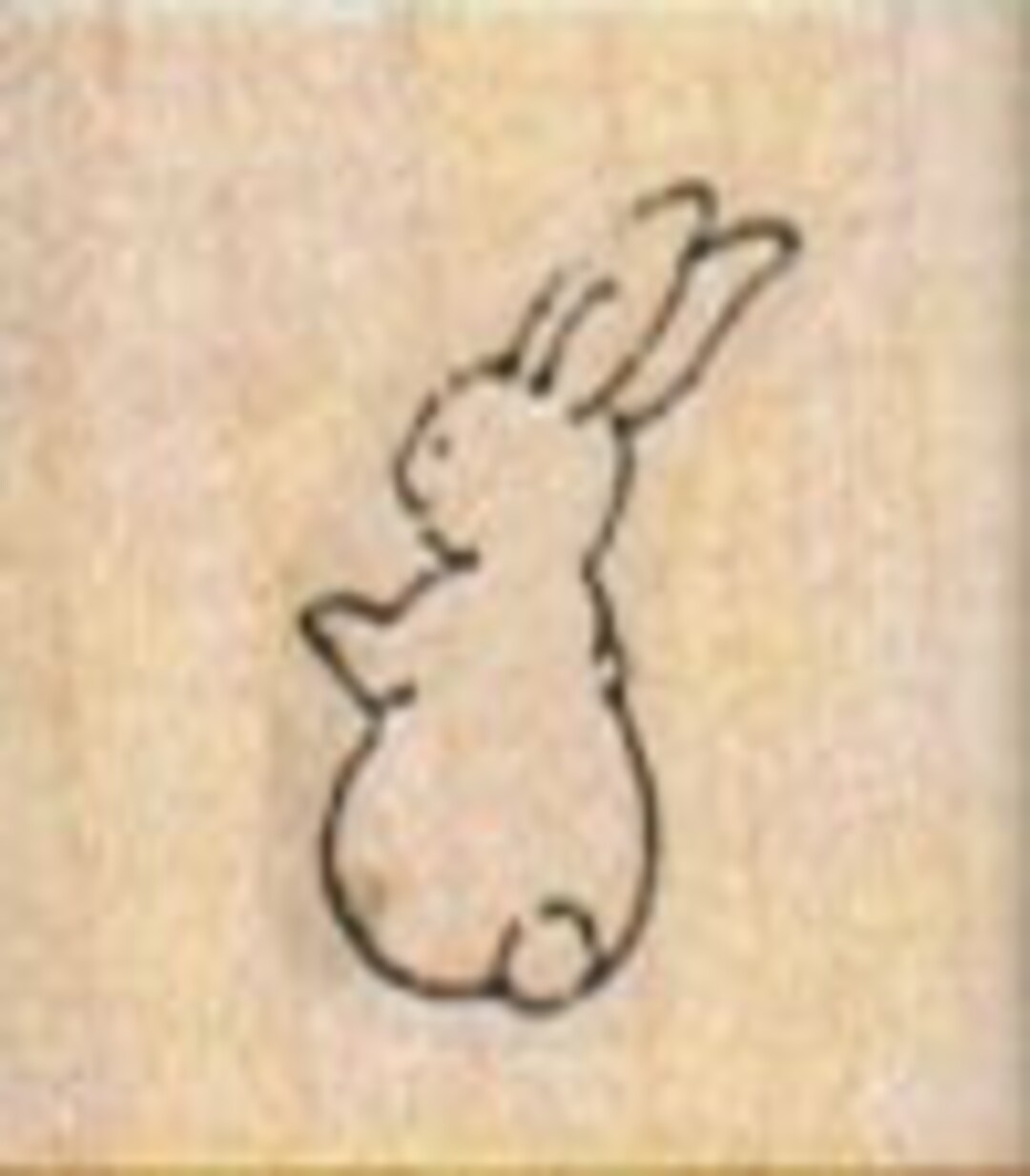 Tiny Bunny Facing Away Rubber Stamp 3/4 X 3/4 3737/983L Bunny Back ...