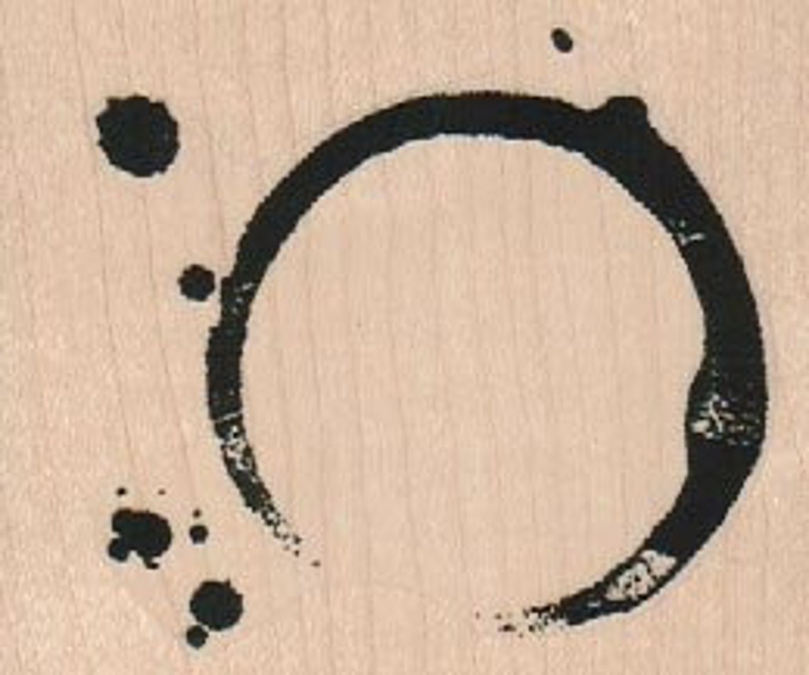 Coffee Ring Stain Rubber Stamp 2 3/4 X 2 1/4 (19230/926k) Coffee Mug ...