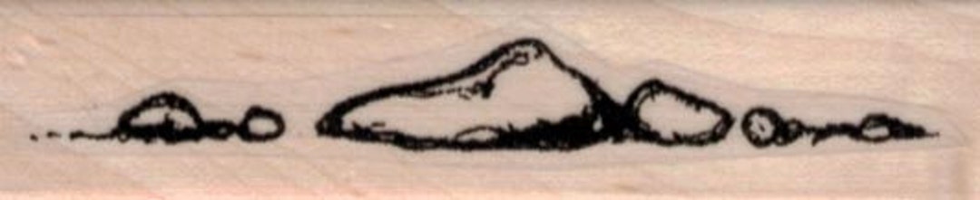 Line of Rocks/pebbles Rubber Stamp 3/4 X 2 1/2 19720/1460 Clump of ...
