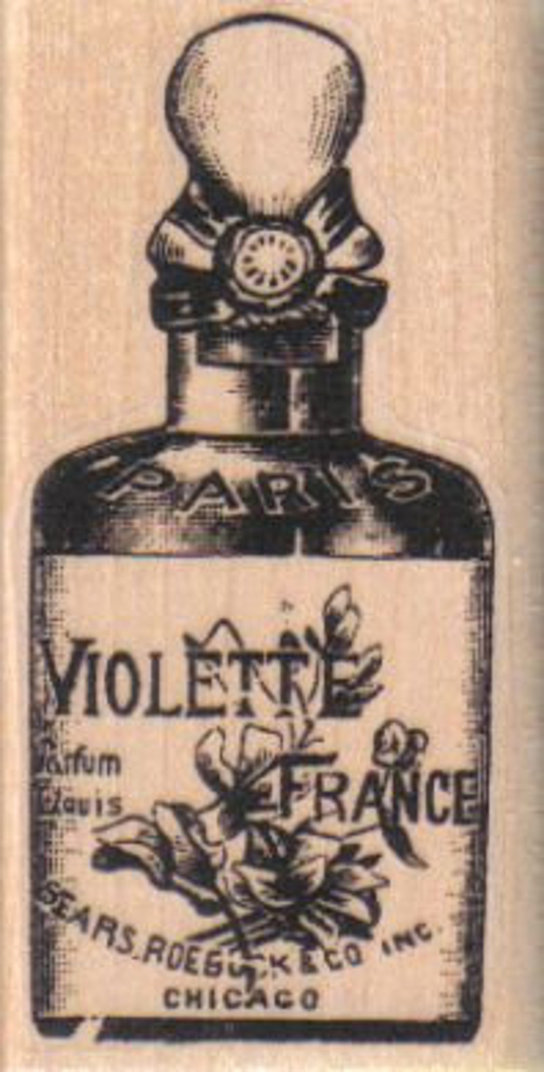 Violet France Parfum Rubber Stamp 1 1/2 X 2 3/4 8670/747J.497 Vintage ...