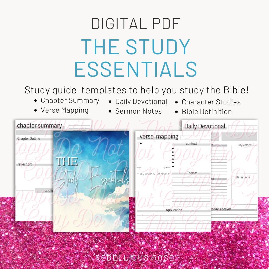 The Bible Study Essentials Guide/planner - Digital PDF - Etsy