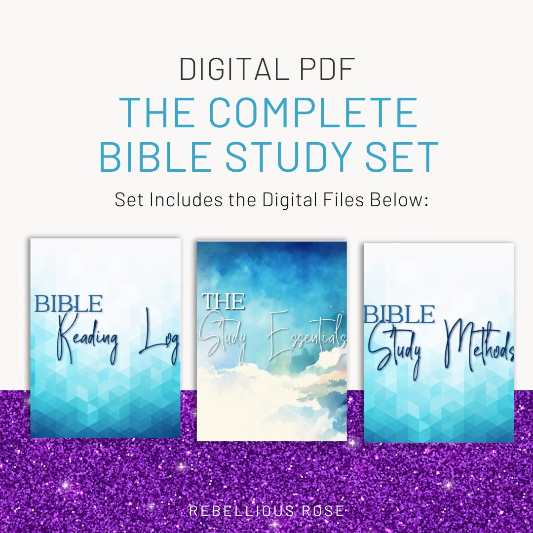 The Complete Bible Study Set Guide/planner - Digital PDF - Etsy