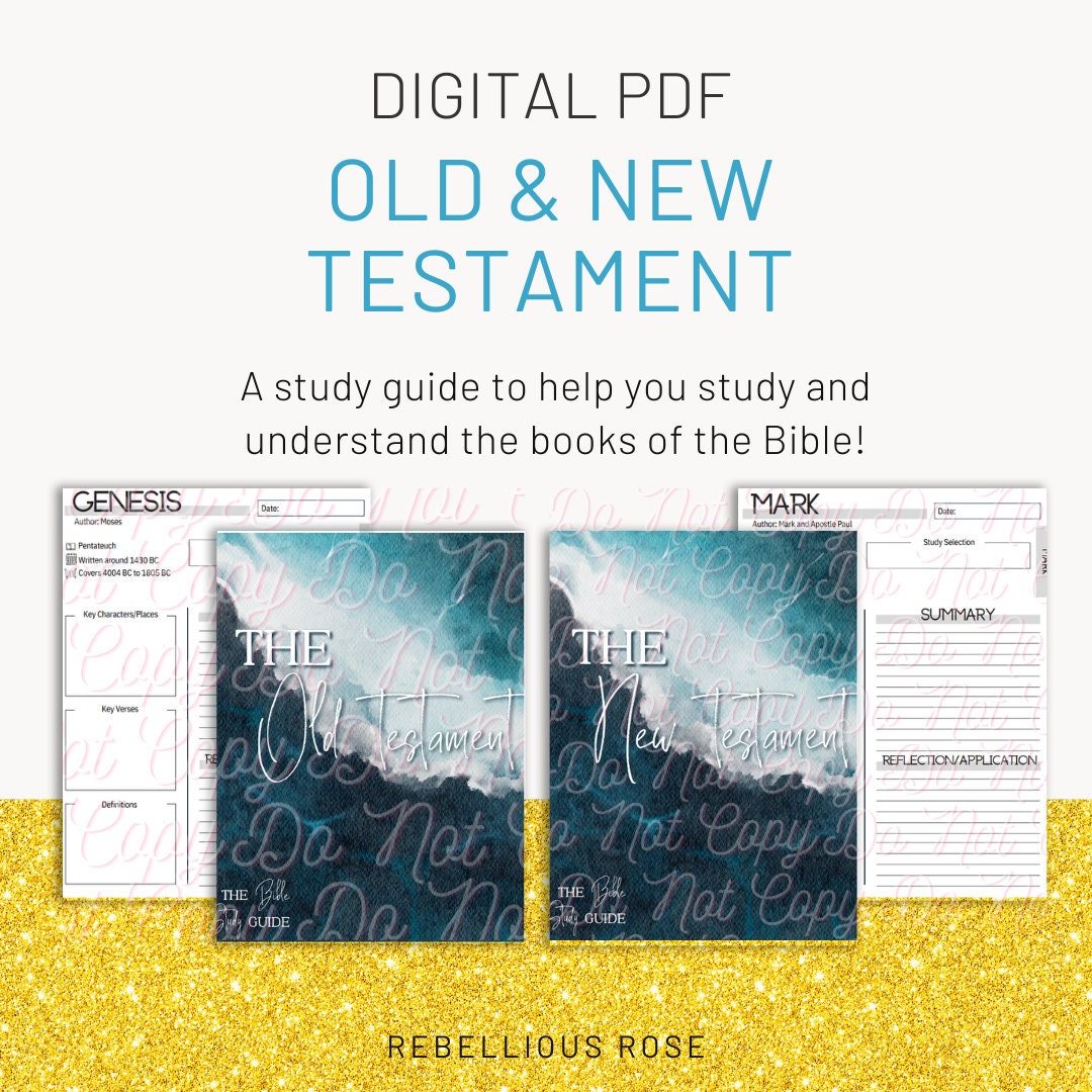 Old & New Testament Study Guide/planner - Digital PDF - Etsy