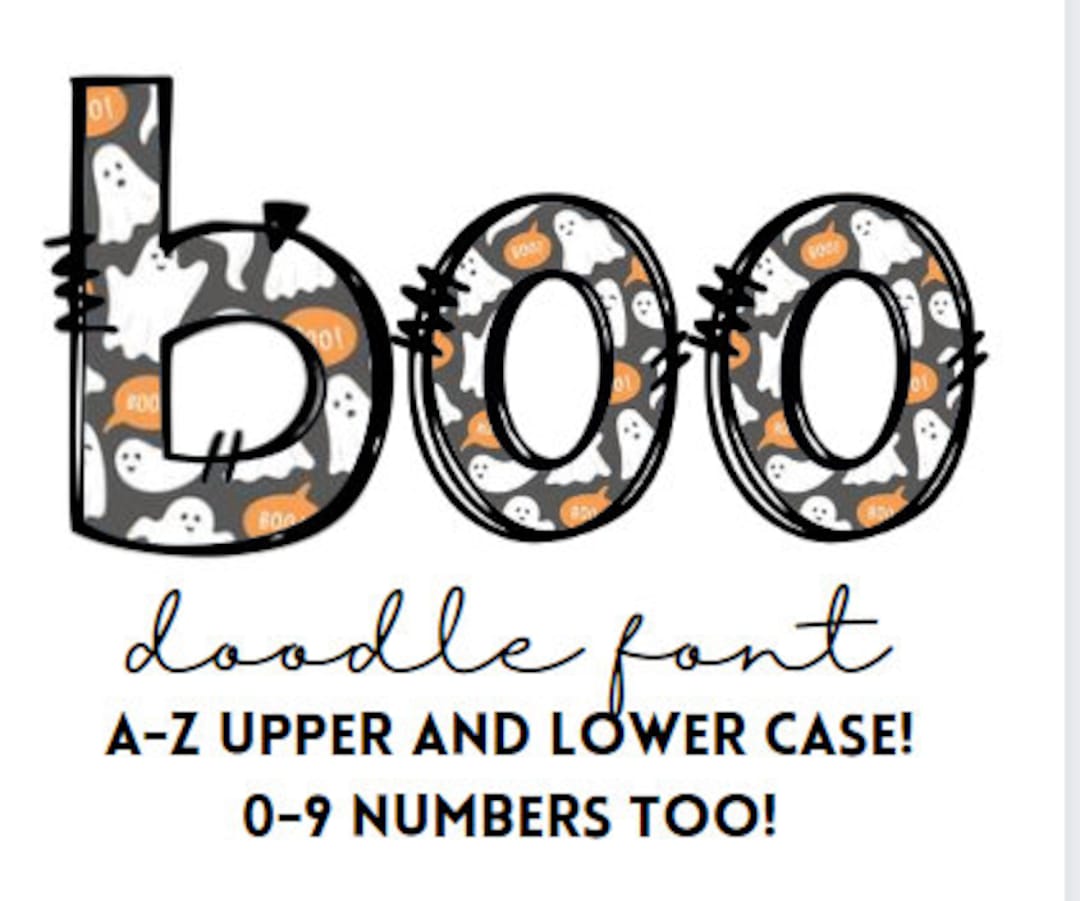 Boo to You Doodle Letters! - Etsy