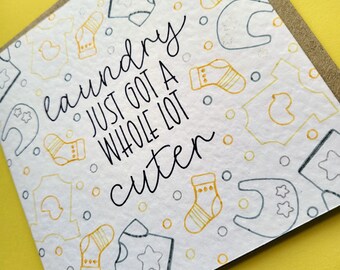 Laundry Baby Card - Etsy