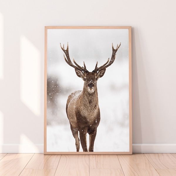Deer Print - Etsy
