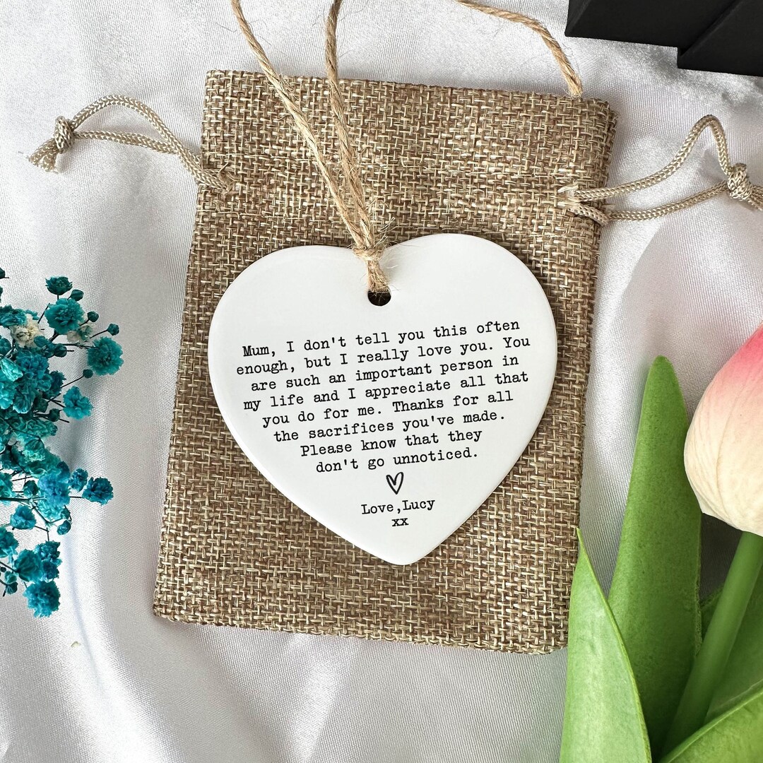 Mum Gift, Gift for Mom, Personalised Mum Keepsake, Mothers Day Gift ...